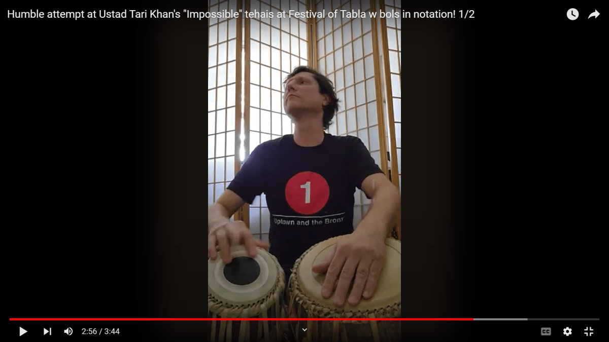Humble attempt at Ustad Tari Khan’s “Impossible” tehais at Festival of ...